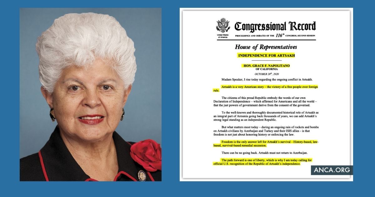Rep. Grace Napolitano Calls for Official U.S. Recognition of Artsakh ...