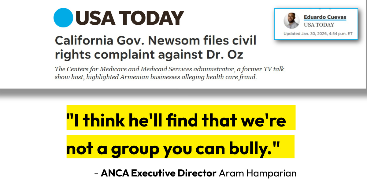 ANCA Leads National Opposition to Dr. Oz over Reckless Scapegoating of ...